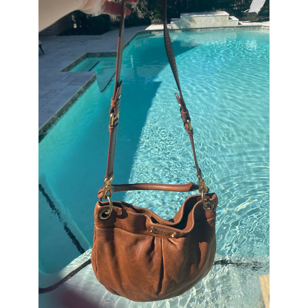 Vintage Marc Jacobs Large Brown Leather York Crossbod… - Gem